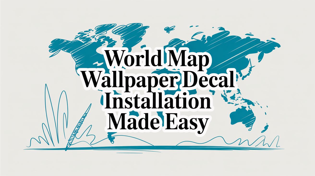 World Map Wallpaper Decal Installation Made Easy – QuoteMyWall