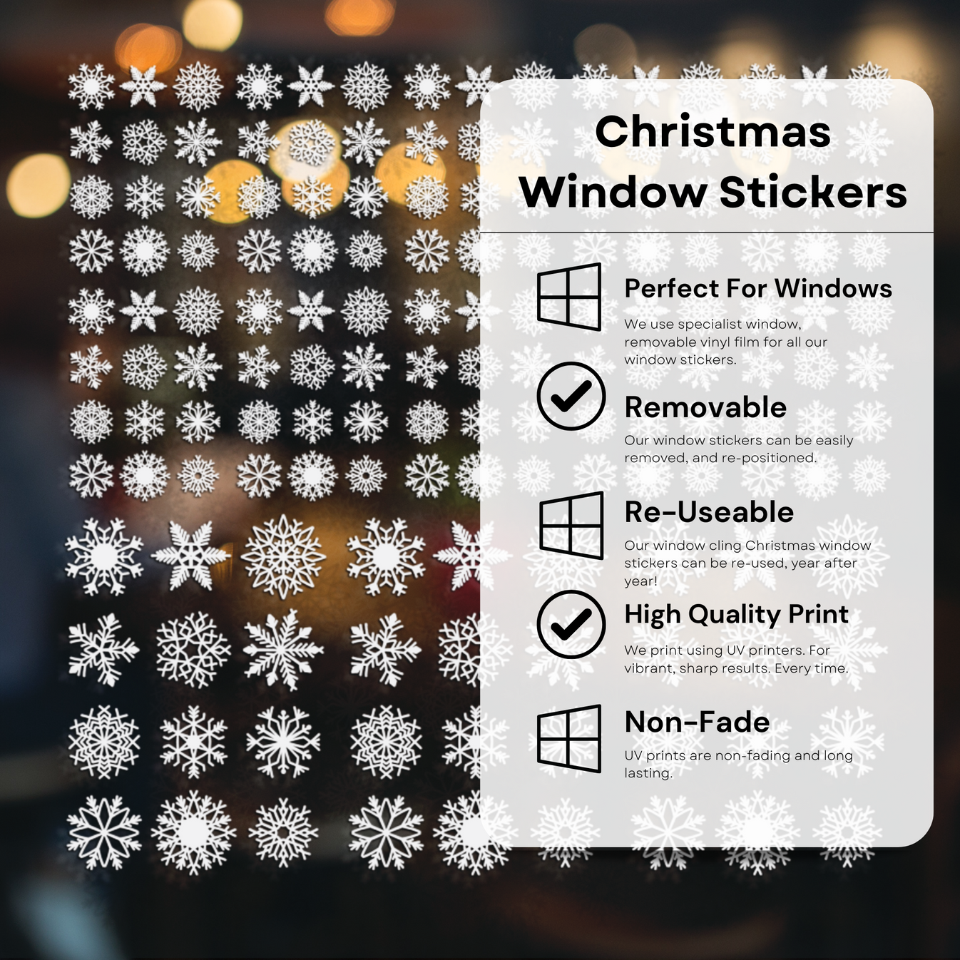 Santa & Stars Hand Drawn Christmas Window Stickers – QuoteMyWall