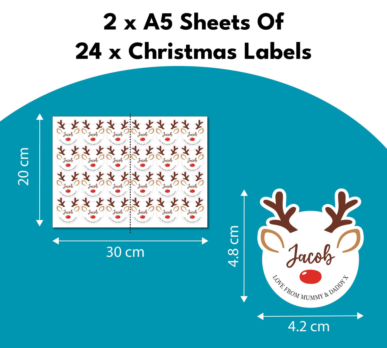 Christmas Personalised Name Stickers For Presents & Gifts