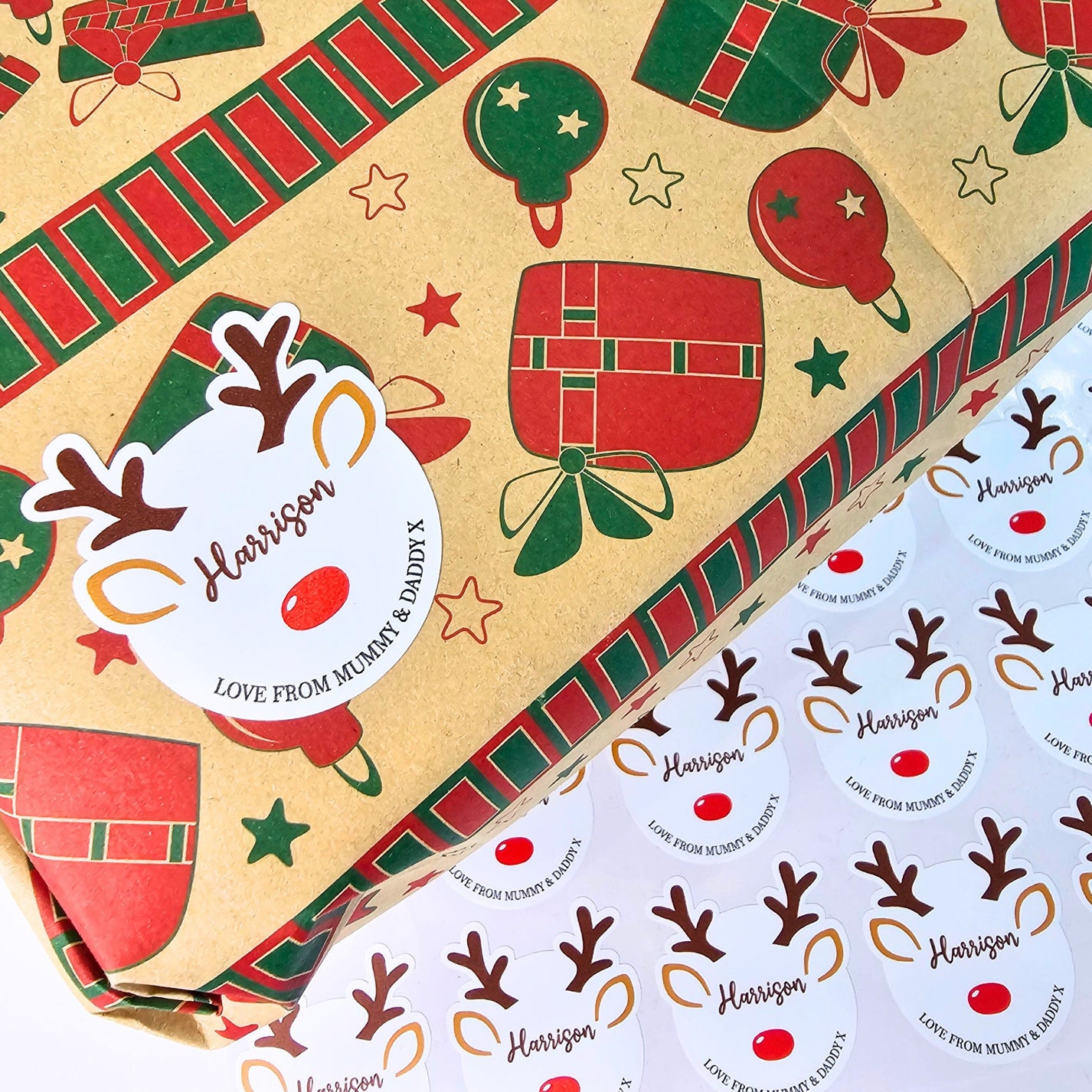 Christmas Personalised Name Stickers For Presents & Gifts