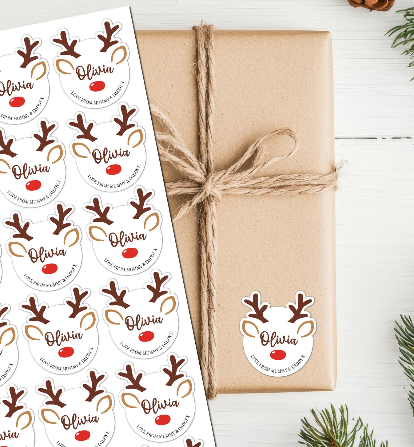 Christmas Personalised Name Stickers For Presents & Gifts