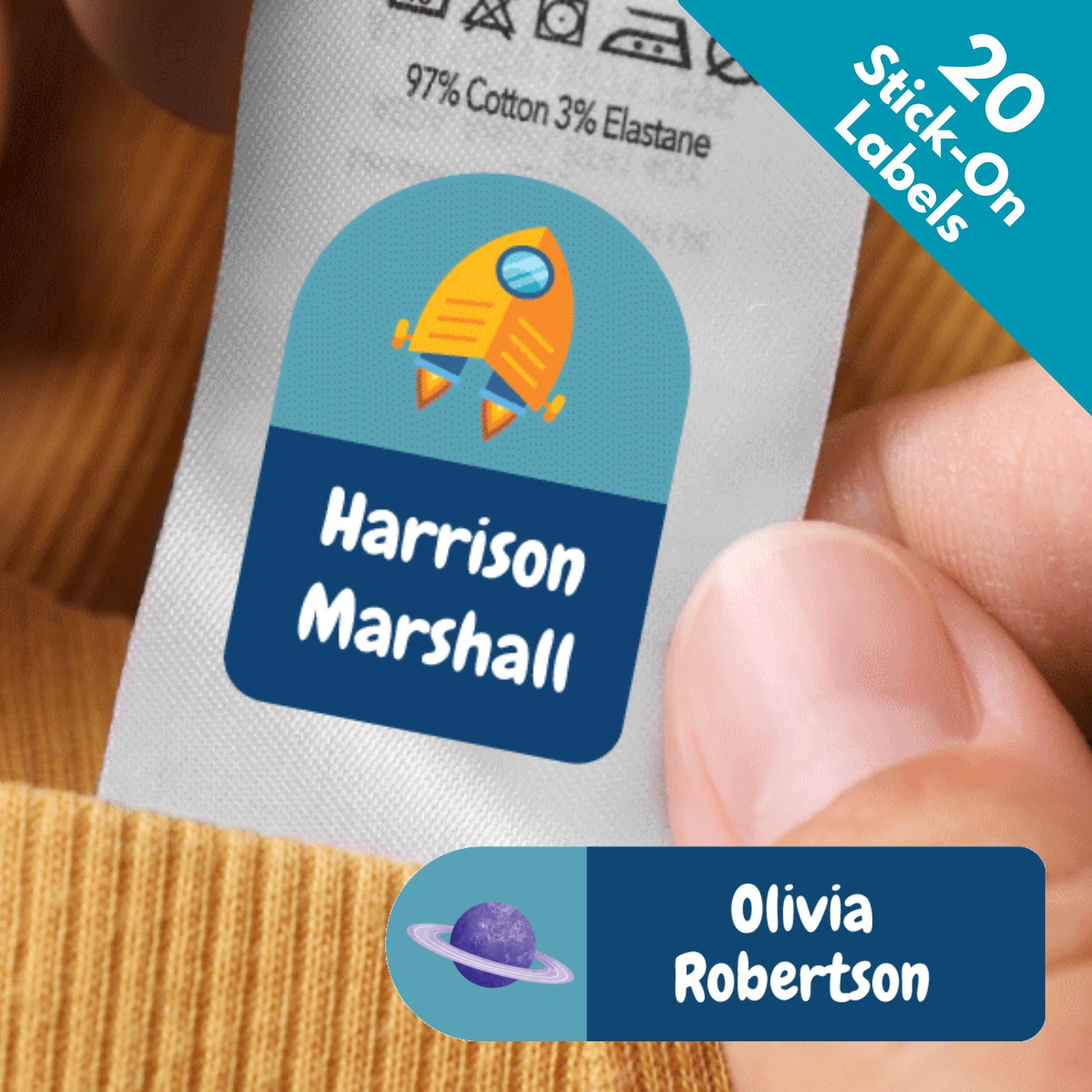 20 x Blue Space Planets Name Label Tags