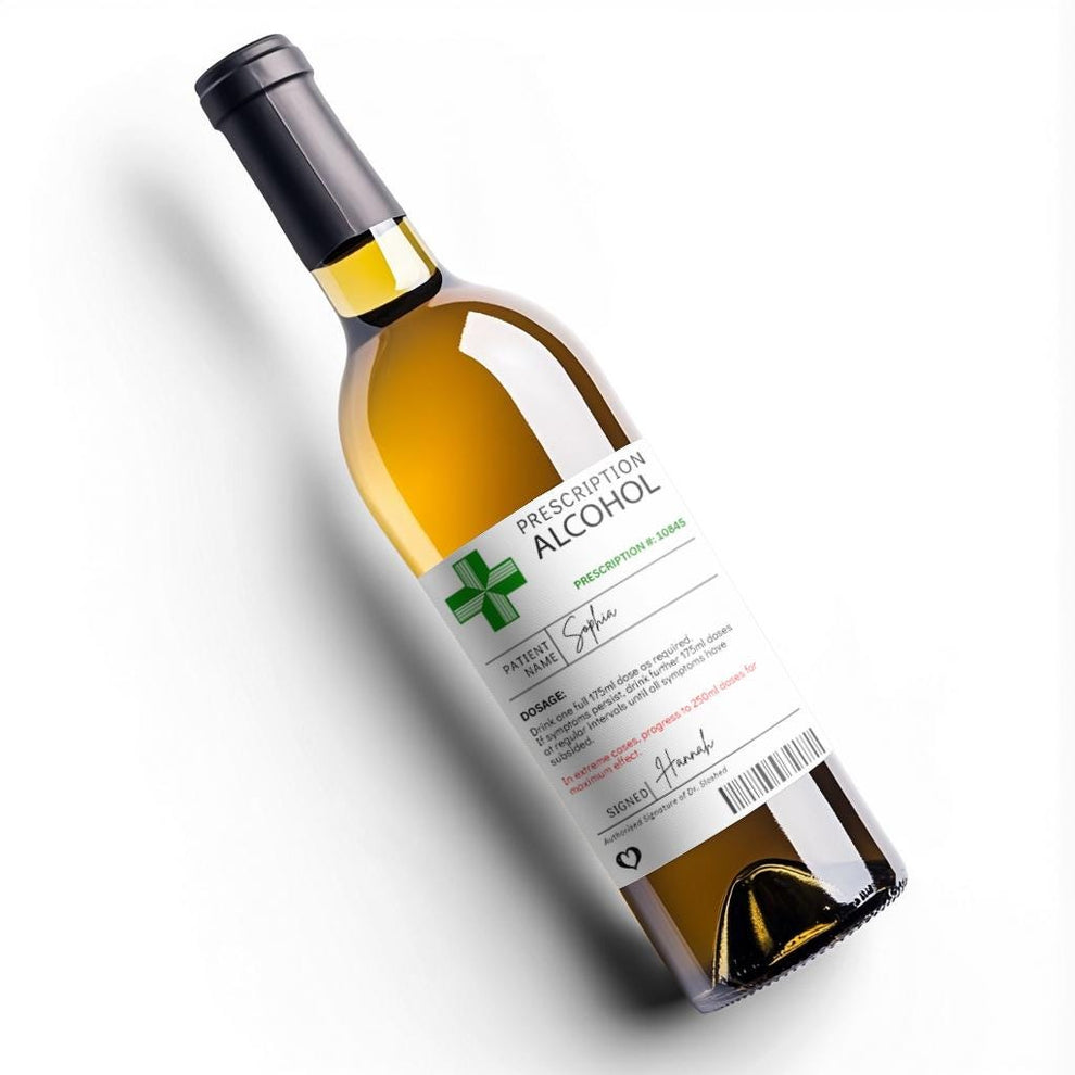 Personalised Alcohol Bottle Label Funny Prescription Gift – QuoteMyWall