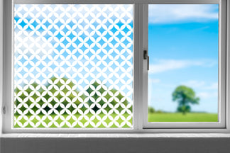 Circle Quarters Clear Privacy Window Glass Film – QuoteMyWall