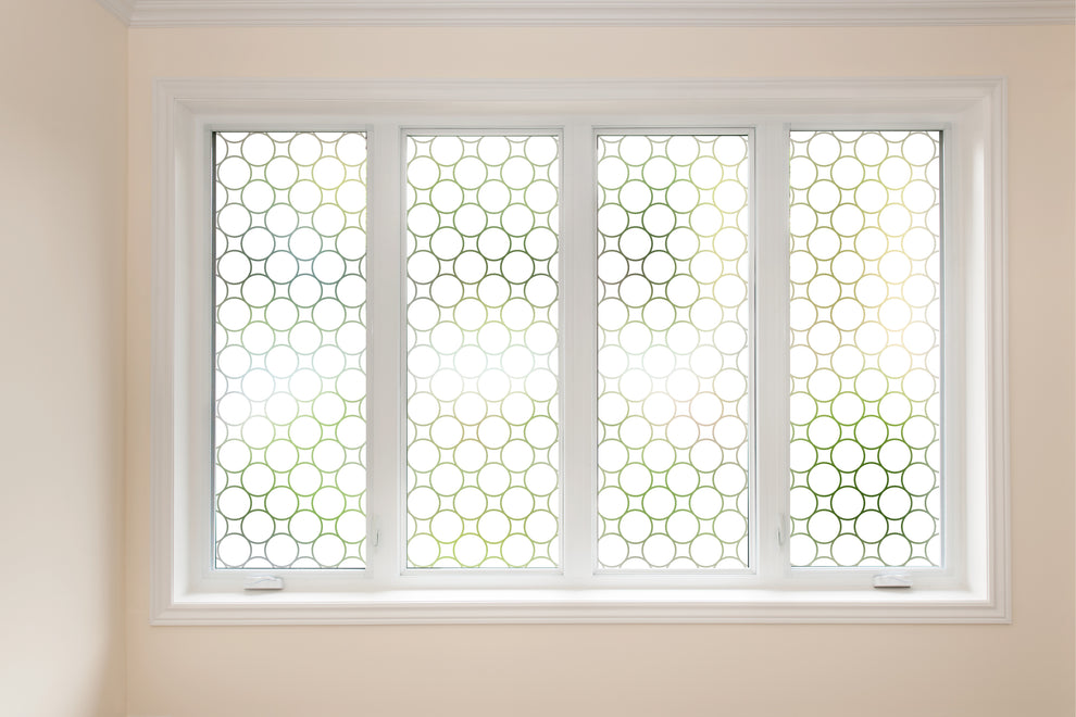 Round Circle Disc Pattern Frosted Glass Film