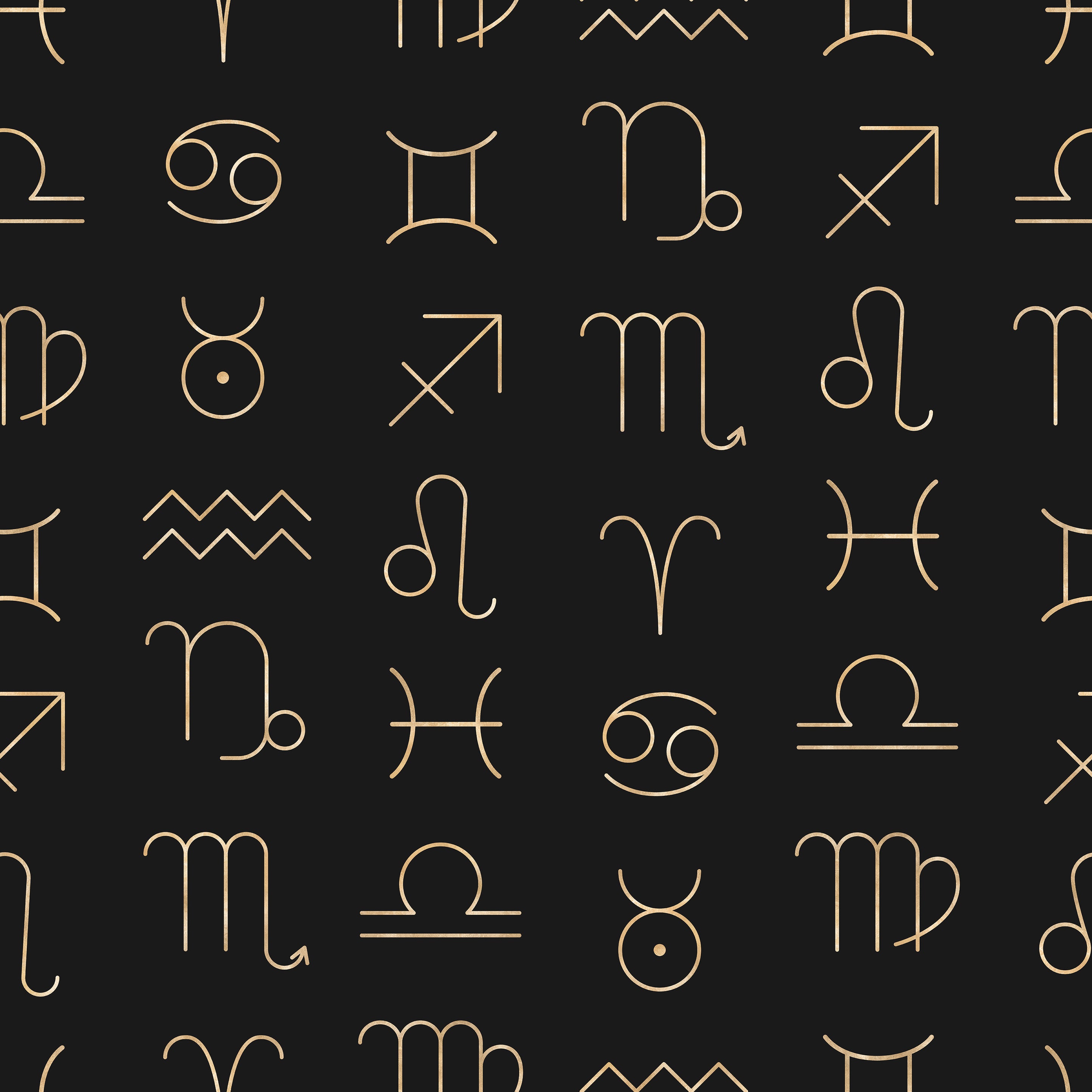 Star Sign Symbols Astrology Self Adhesive Vinyl – QuoteMyWall