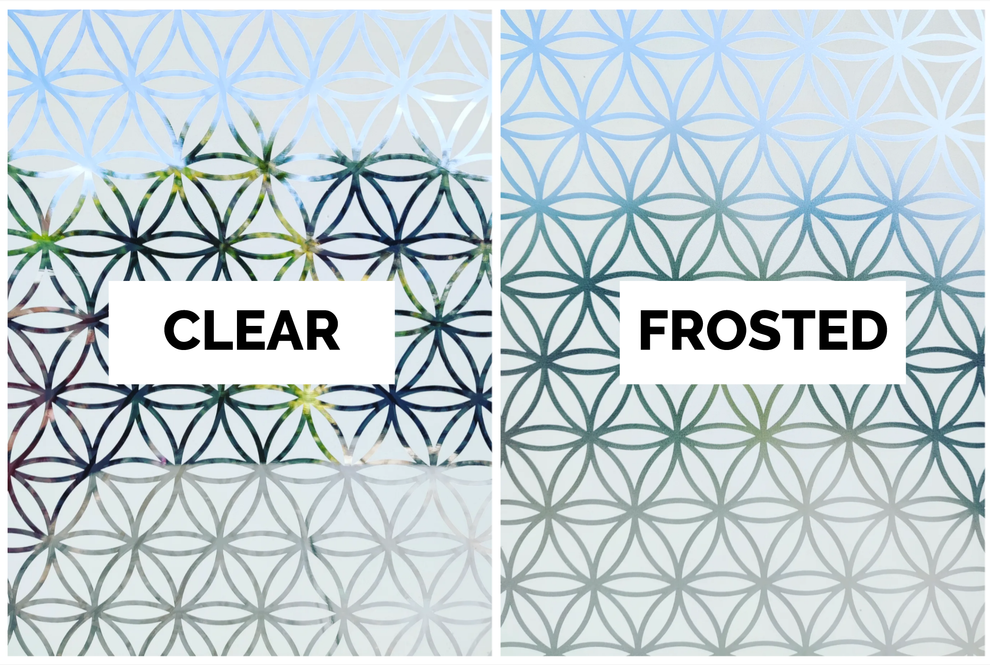 Triangle Star Pattern Decorative Frosted Window Privacy Film