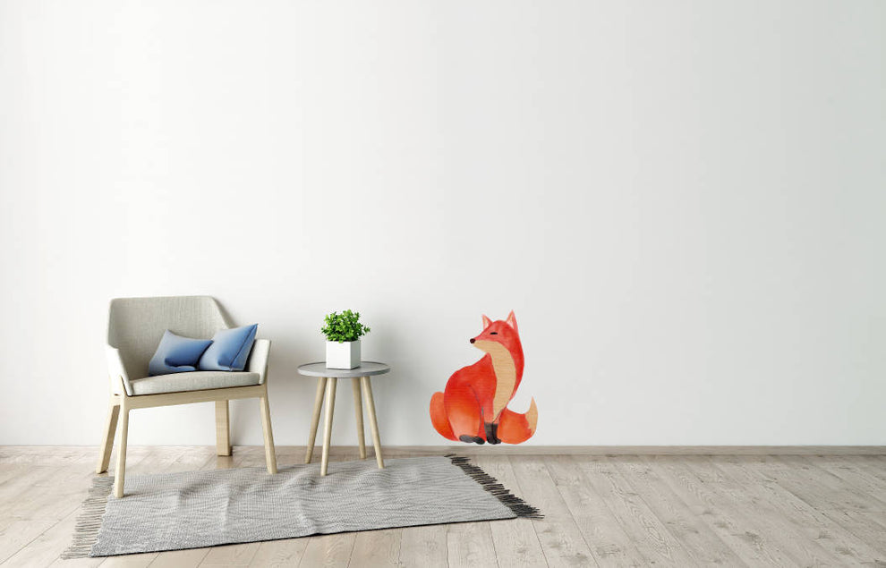 Fox Wall Decal, Fox Wall Decal, Watercolour Decal, Watercolour Art, Wa
