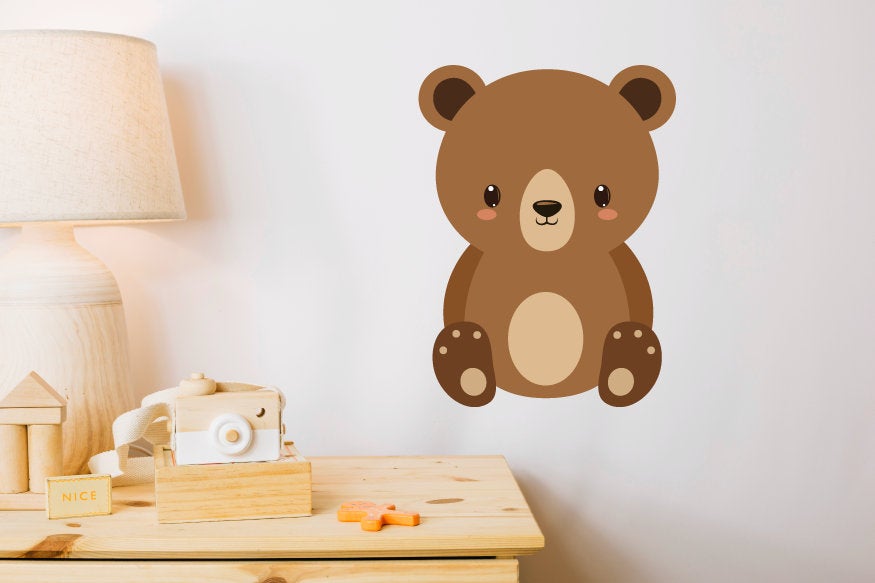 Bear Wall Decal, Bear Wall Sticker, Childrens Wall Stickers, Kids Wall