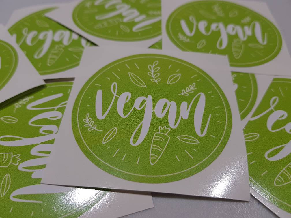 Vegan Sticker, Vegan Stickers, Vegan Gift, Vegan Decal, Laptop Sticker ...