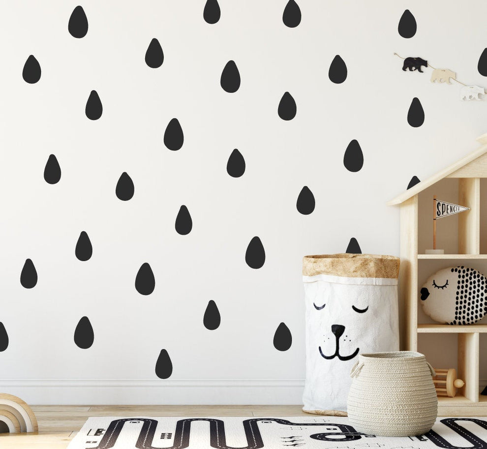 Raindrop Wall Stickers, Nursery Wall Decals, Stickers For Nursery, Chi