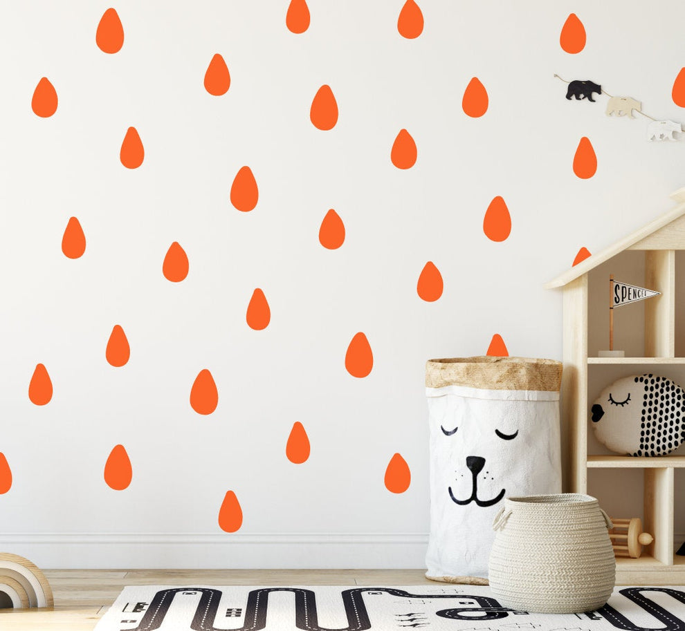 Raindrop Wall Stickers, Nursery Wall Decals, Stickers For Nursery, Chi