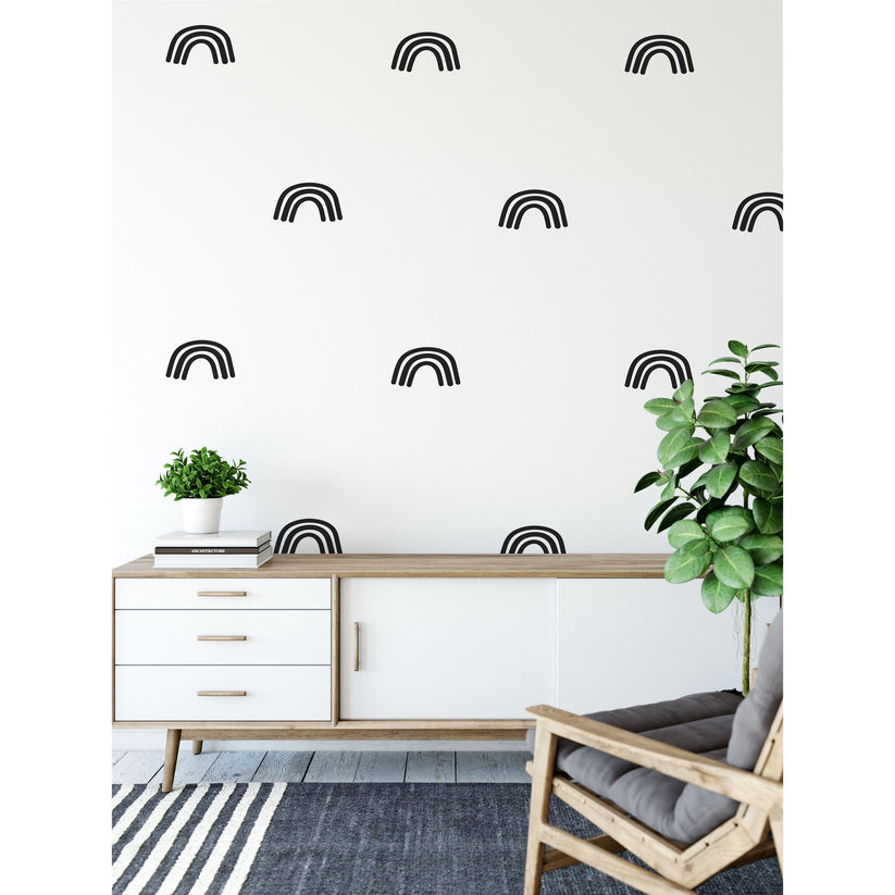 27 Mini Rainbow Shape Wall Stickers
