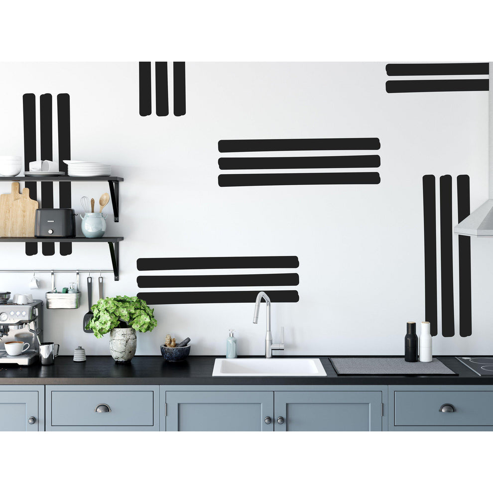 Line Pattern Wall Stickers