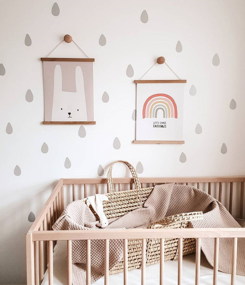 Raindrop Wall Stickers, Nursery Wall Decals, Stickers For Nursery, Chi