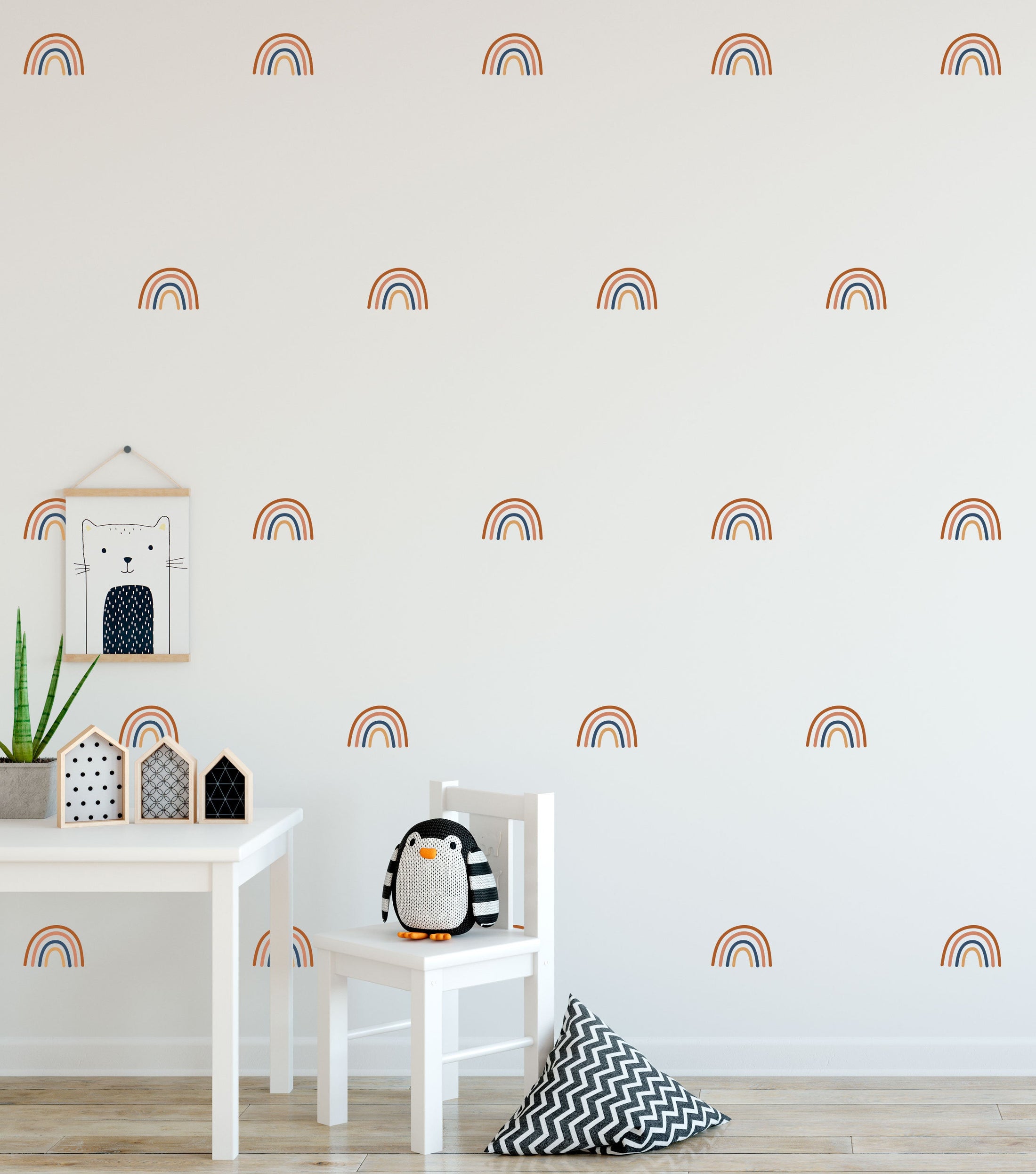 24 Mini Rainbows Colour Wall Stickers