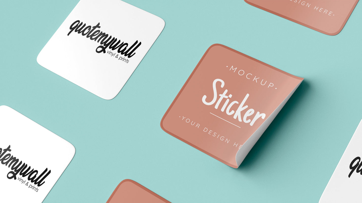 Personalised Rounded Square Stickers – QuoteMyWall