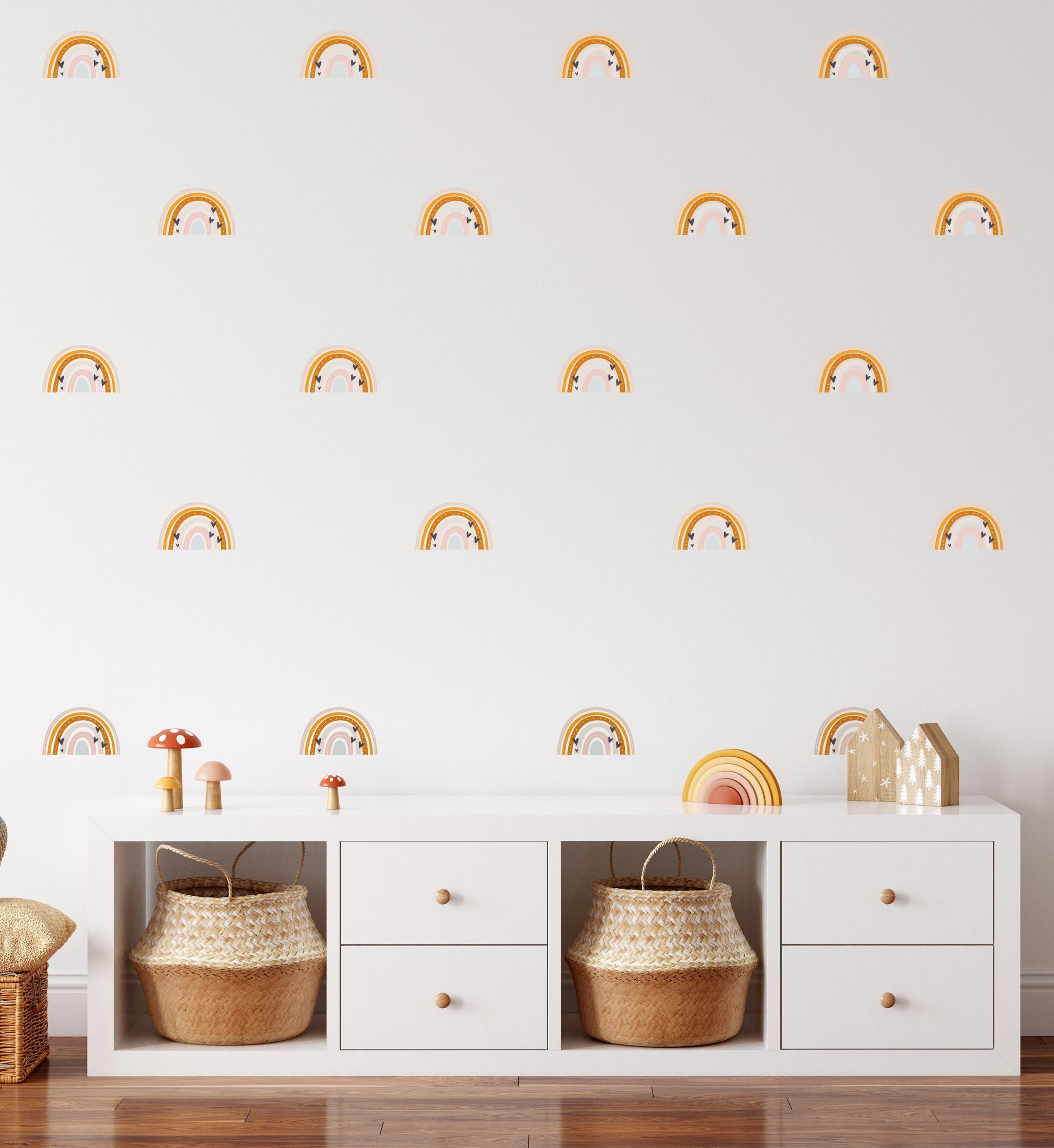 Pastel Wall Decor Rainbow Wall Stickers Boho