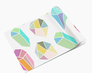 Geometric Colour Shapes Vinyl Sticker Wrap – QuoteMyWall