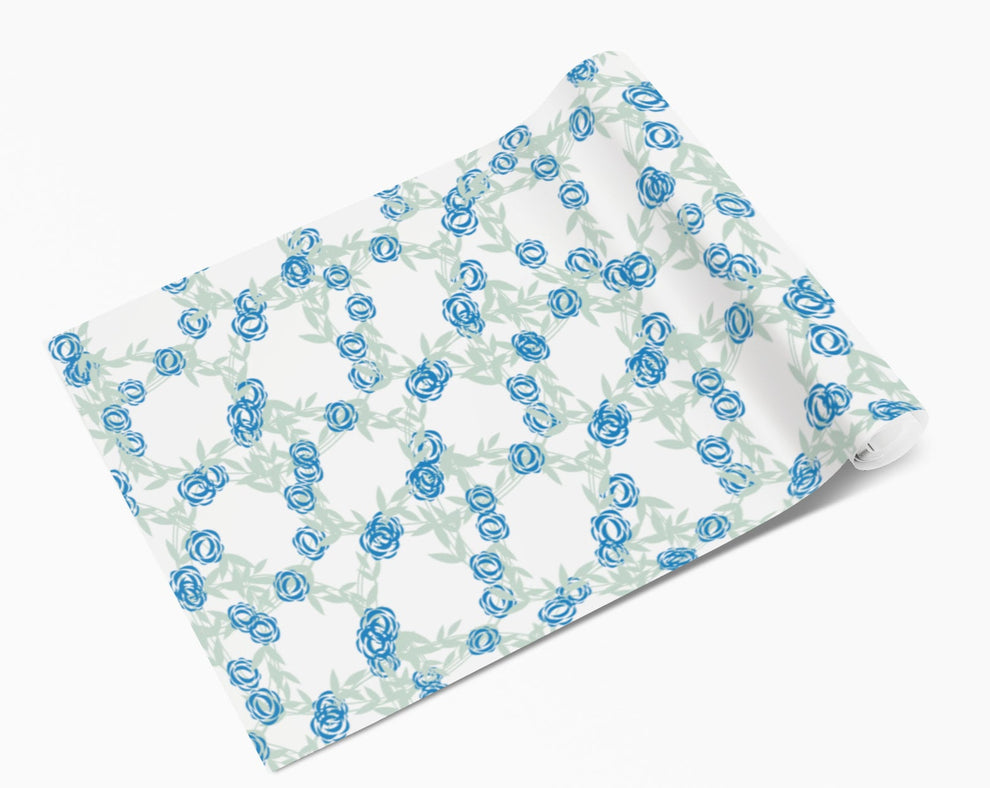 Blue & Green Leaf Floral Vinyl Wrap – QuoteMyWall
