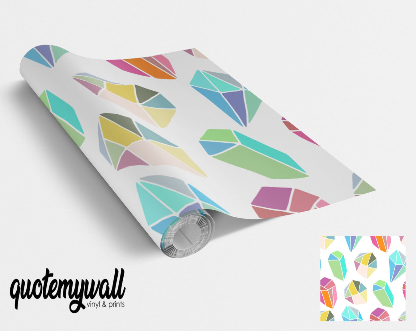 Geometric Colour Shapes Vinyl Sticker Wrap – QuoteMyWall