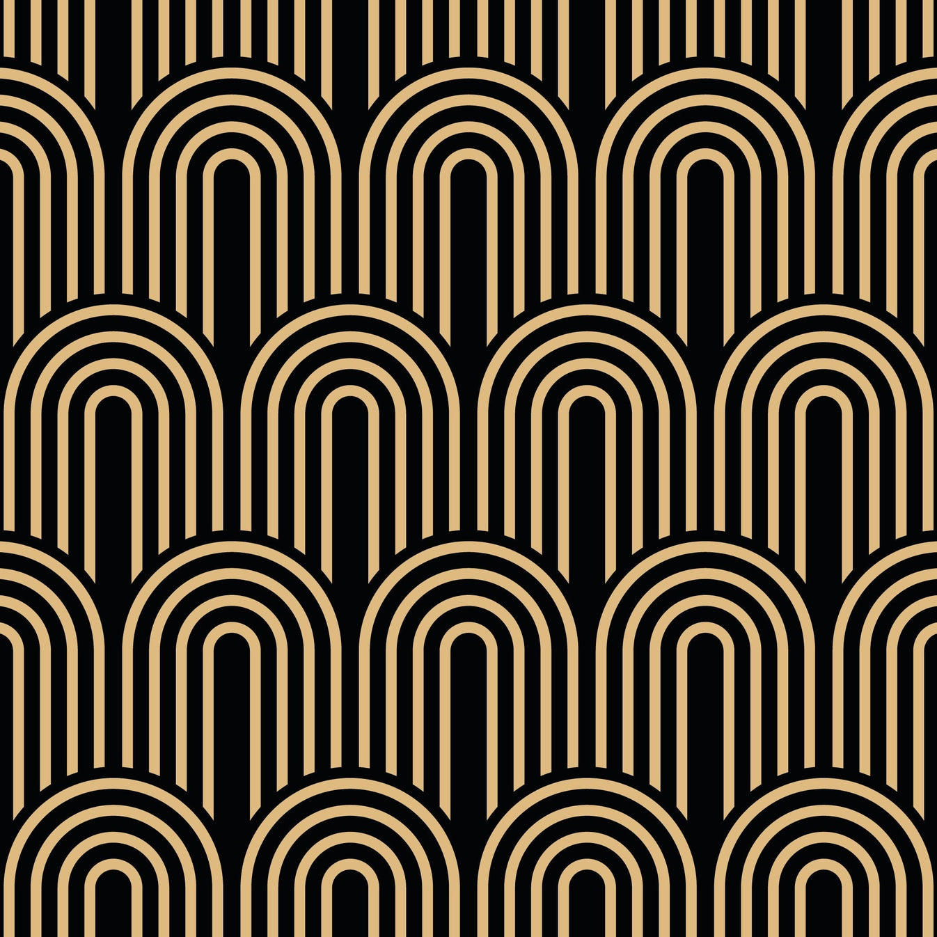 Art Deco Gold Arch Vinyl Window/Furniture Wrap