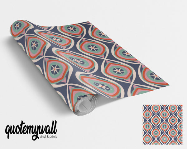 Retro Star Pattern Vinyl Wrap