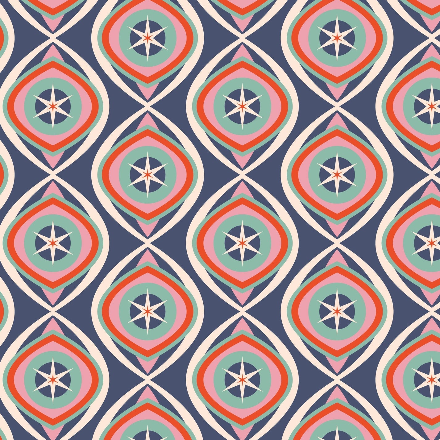 Retro Star Pattern Vinyl Wrap