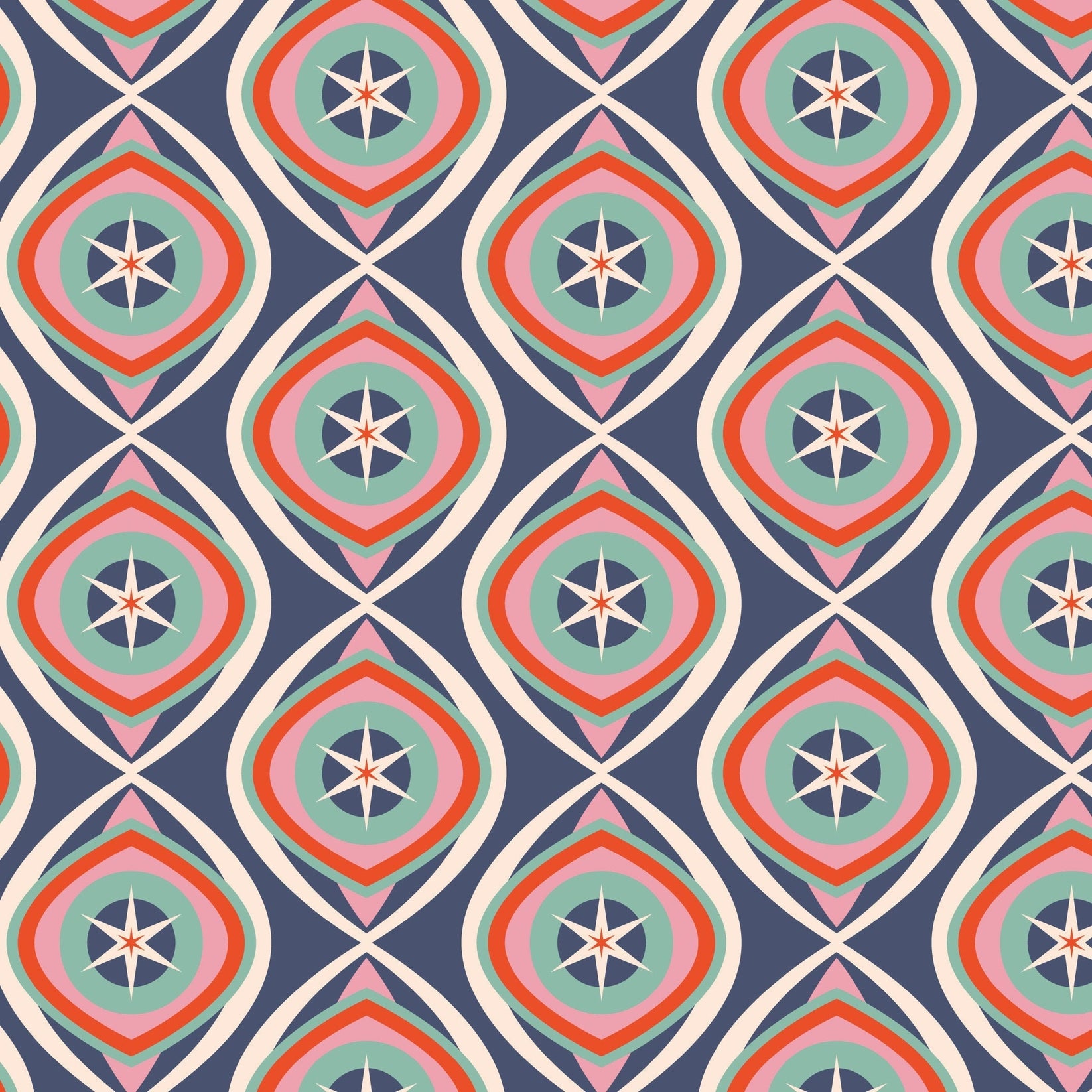 Retro Star Pattern Vinyl Wrap