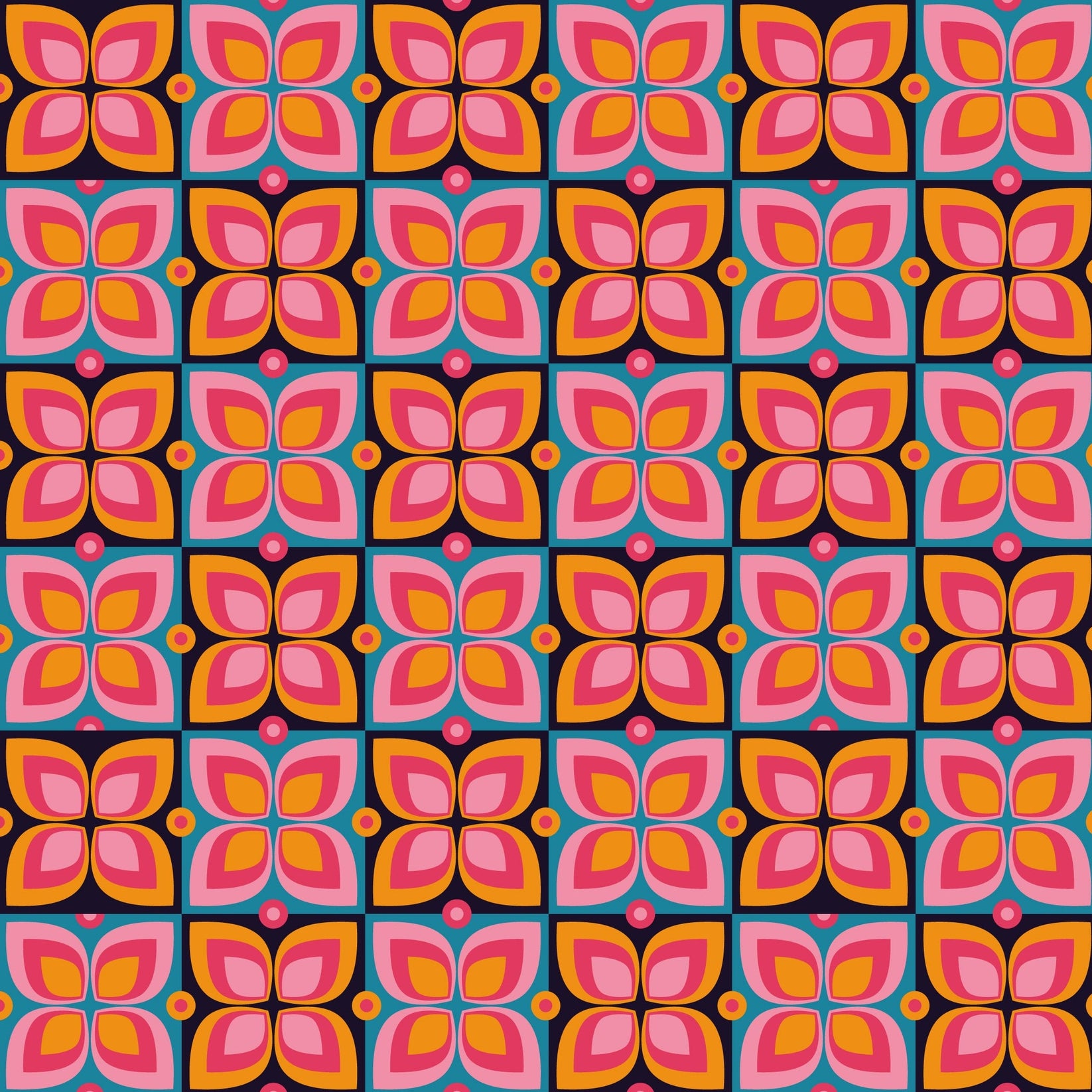 Geomteric Pattern Groovy Retro Vinyl Wrap