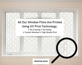Large Square Pattern Privacy Frosted Glass Film