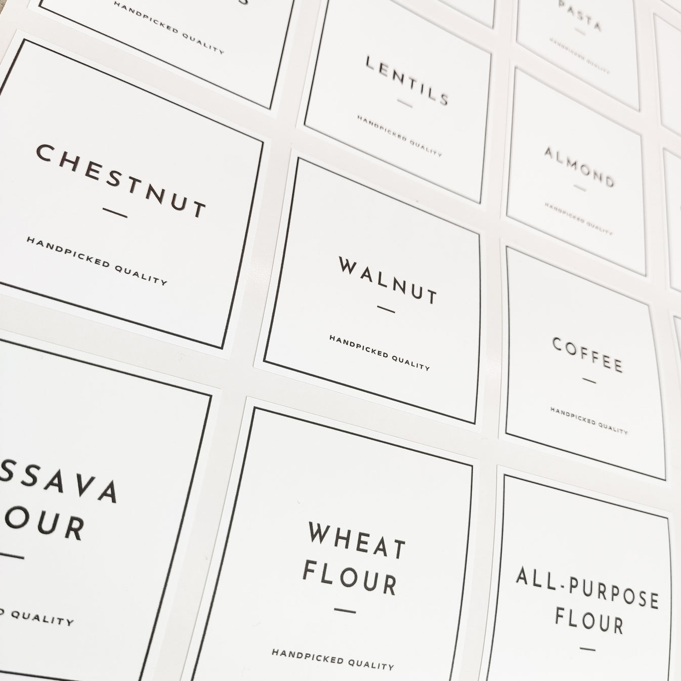 Kitchen Organisation Pantry Stickers Labels