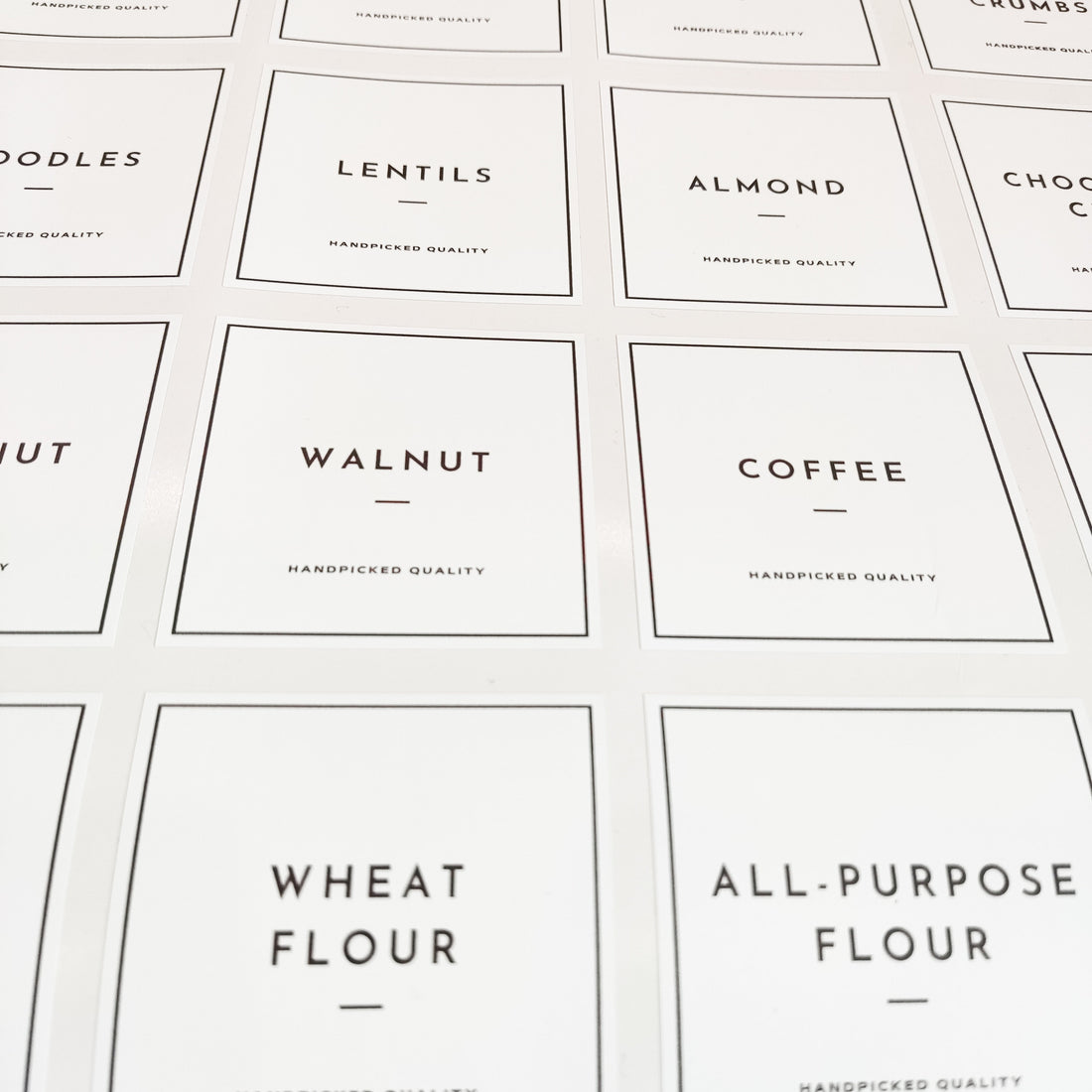 Kitchen Organisation Pantry Stickers Labels