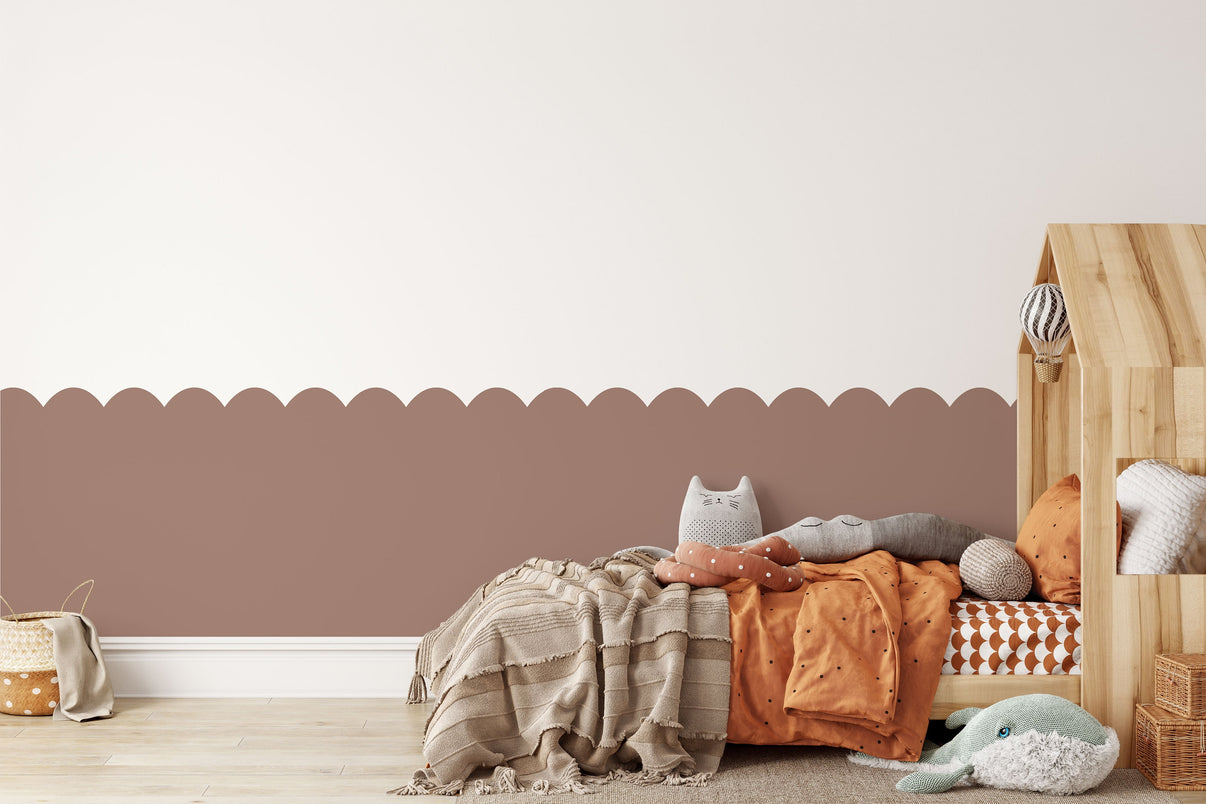 Scallop Wall Decal Stencil Boarder For Painting