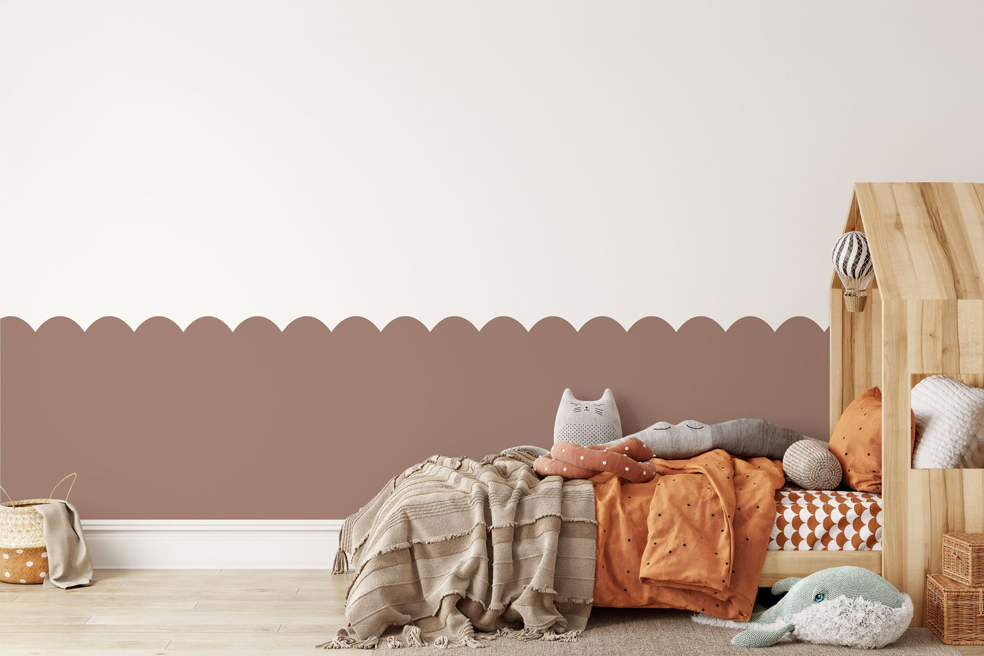 Scallop Wall Decal Stencil Boarder For Painting