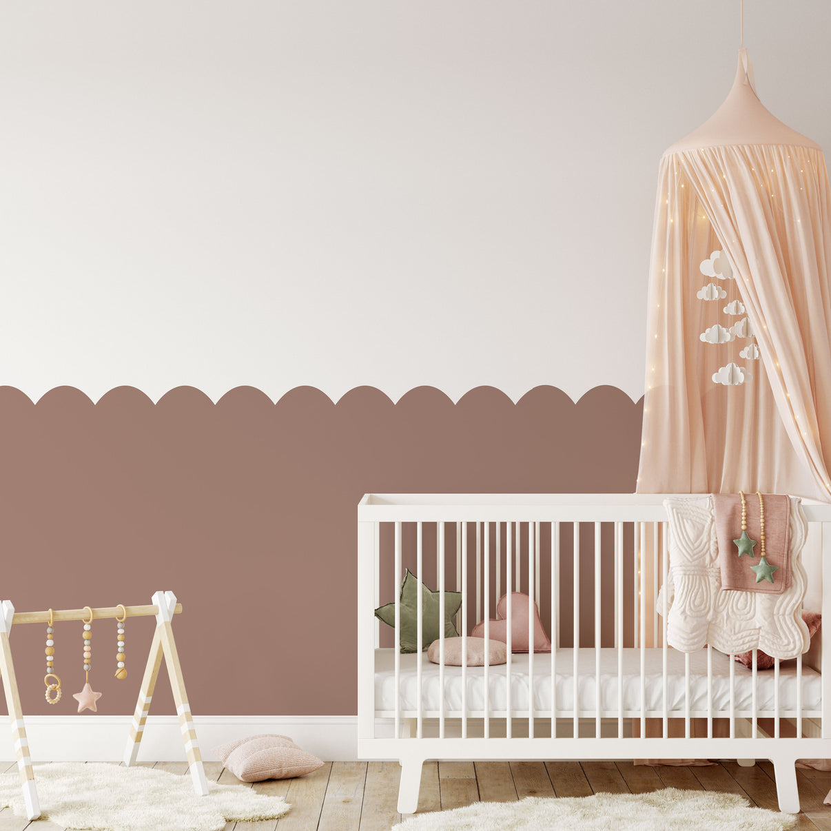 Scallop Wall Decal Stencil Boarder For Painting