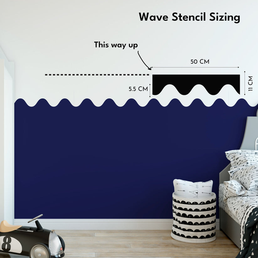 Bumpy Bumps Wall Stencil For Painting, Wall Paint Stencil Border Edgin