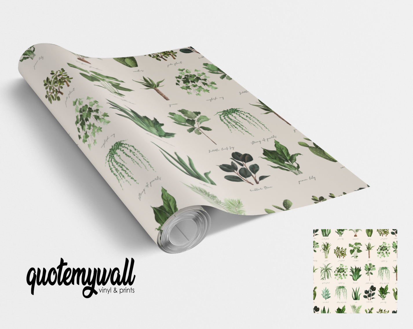 Light Plant Names Identifier Chart Vinyl Furniture Sticker