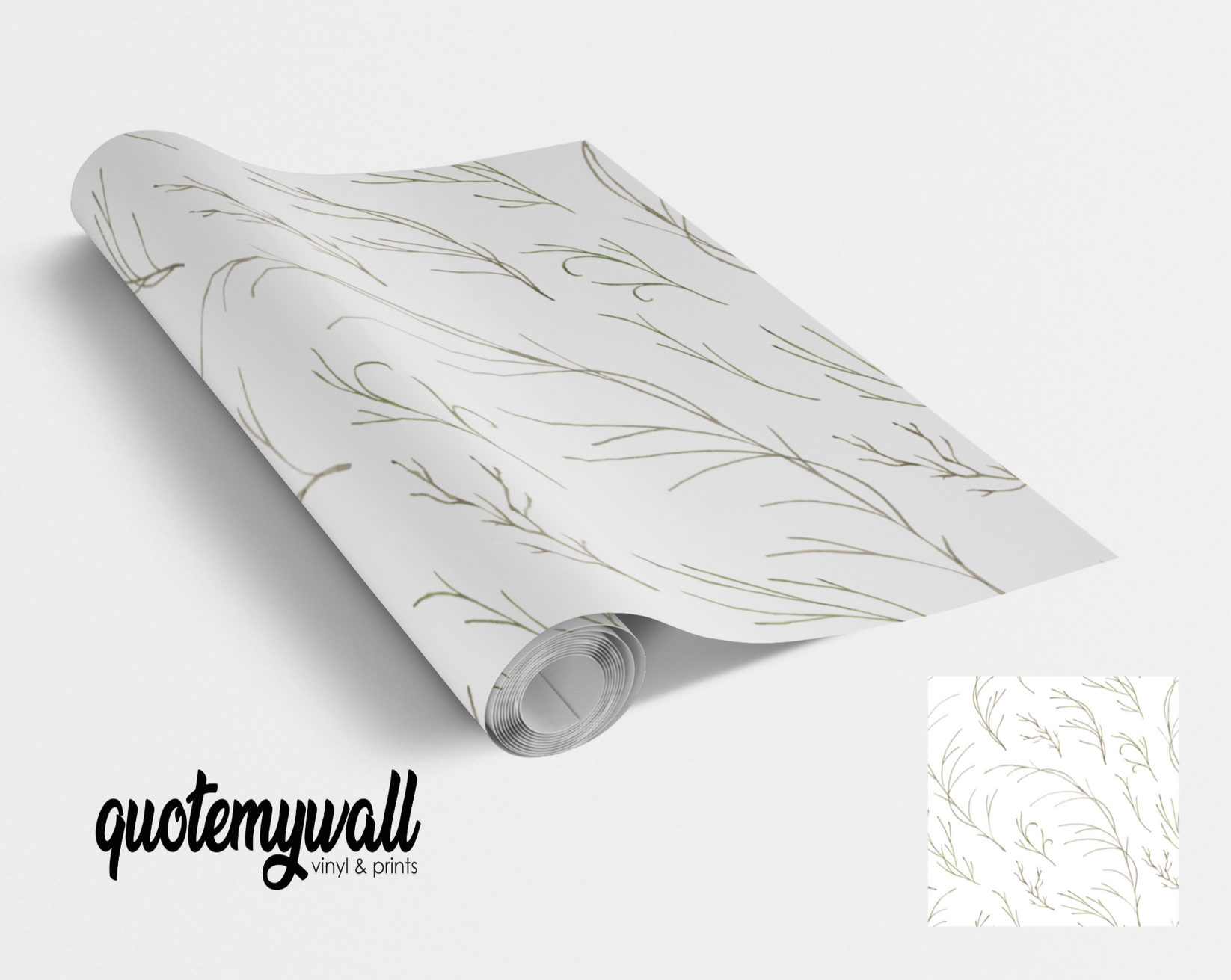 Wispy Branch Vines Vinyl Furniture Wrap