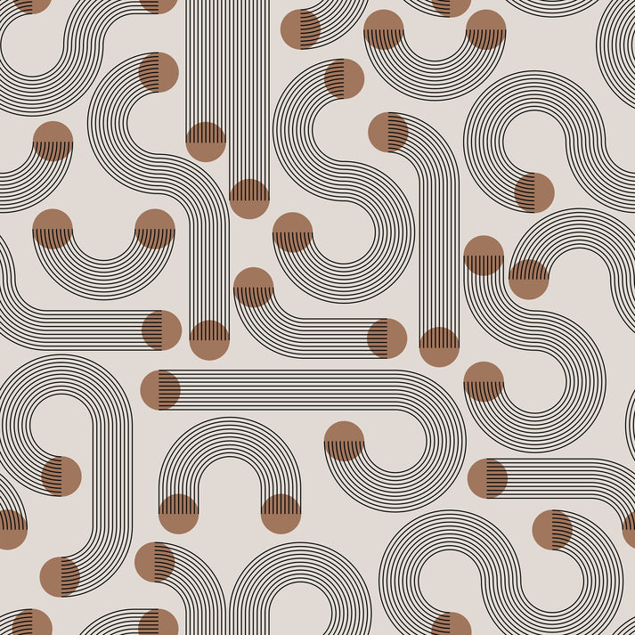 Wavy Maze Lines Self Adhesive Vinyl