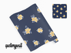 Navy Mini Yellow Flowers Cream Floral Flowers Self Adhesive Vinyl Wrap ...