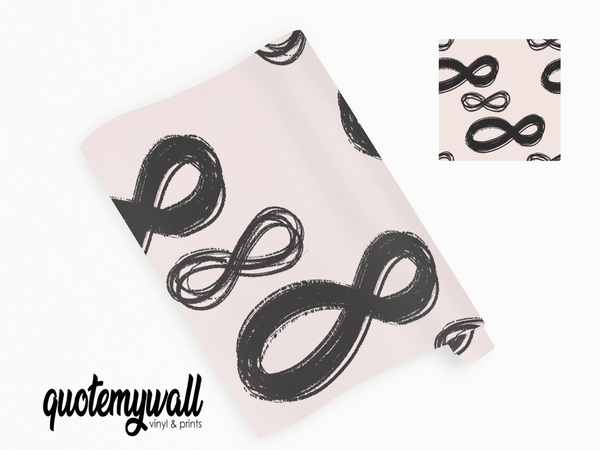 Light Pink Infinity Symbol Self Adhesive Vinyl