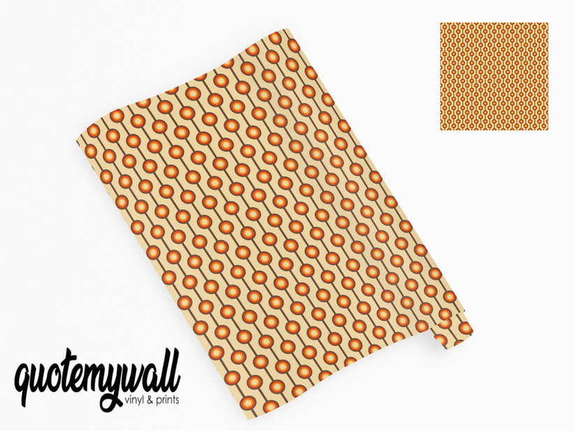 Bobble String Retro Print Self Adhesive Vinyl